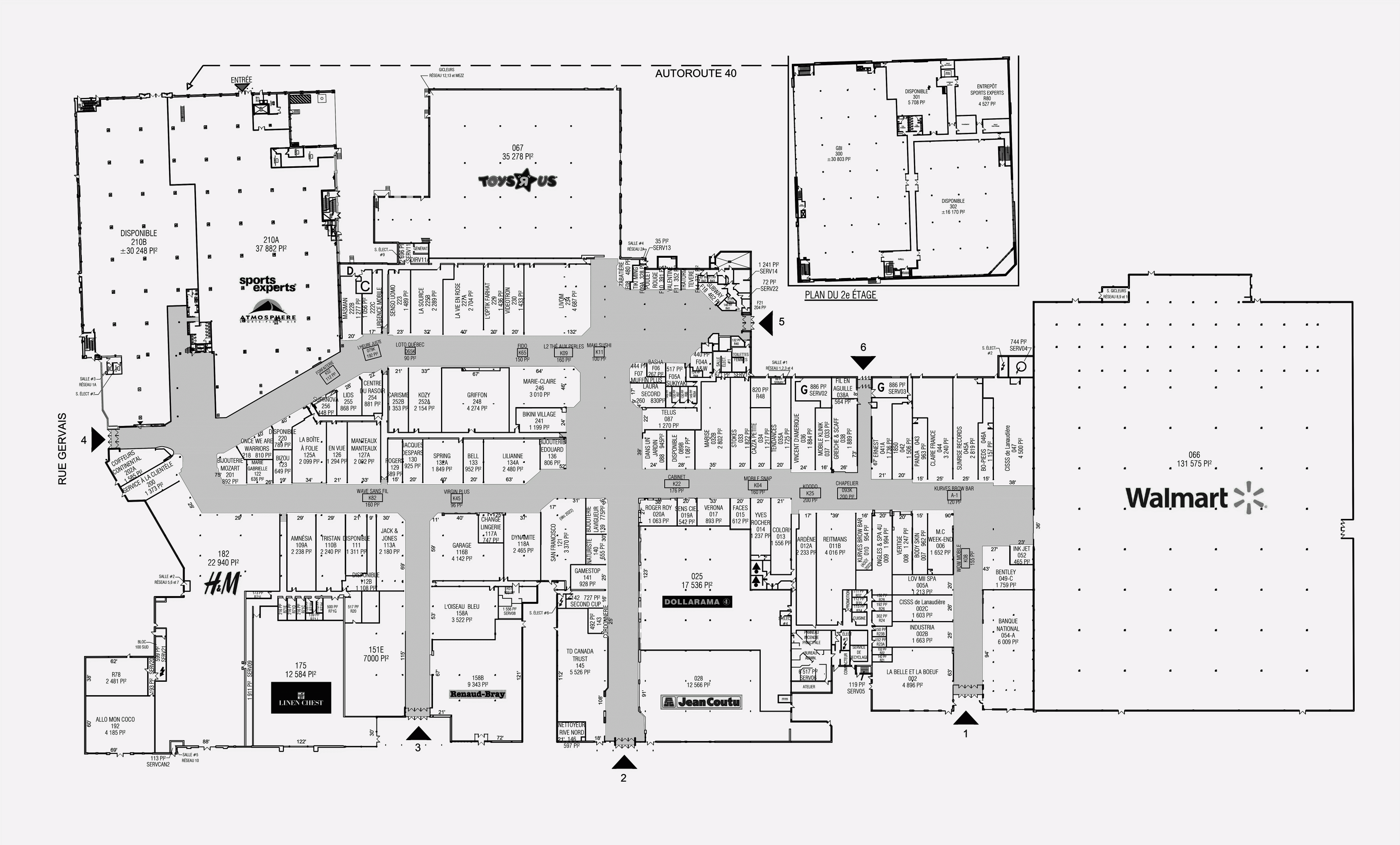 Location d'espace commercial - Galeries Rive Nord - Cominar